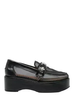Toga 55mm Leather Heeled Loafers - Black