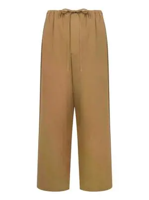 Moschino Cotton Palazzo Trousers - Brown