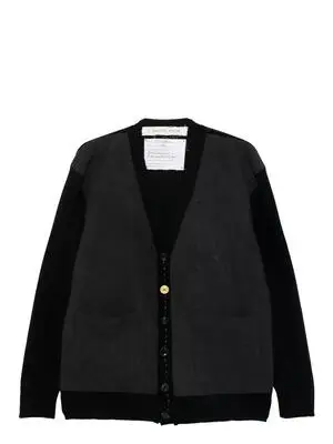 A TENTATIVE ATELIER Panelled Cardigan - Black