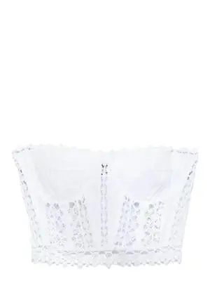 Charo Ruiz Ibiza Cropped Top - White
