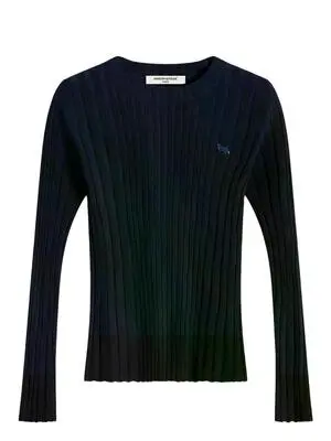 Maison Kitsuné Long-sleeve Ribbed Sweater - Blue