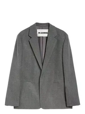 JIL SANDER Wool Blazer - Grey