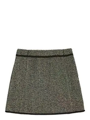 JIL SANDER Herringbone Mini Skirt