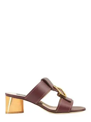 SERGIO ROSSI 50mm Leather Sandals - Red