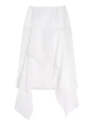 JIL SANDER Cotton Midi Skirt - White