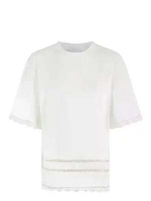 ISABELLE BLANCHE Lace-Detailing T-Shirt