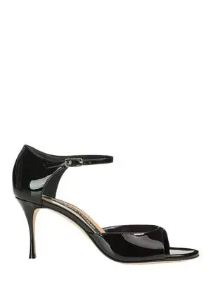 SERGIO ROSSI 75mm Leather Sandals - Black