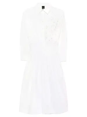 Pinko Cotton Midi Shirt Dress - White