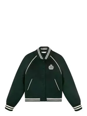 SPORTY & RICH H&w Crest Varsity Jacket - Green