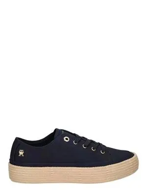 Tommy Hilfiger Canvas Platform Sneakers - Blue