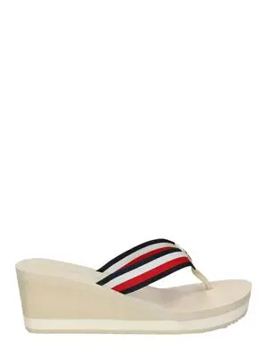 Tommy Hilfiger 68mm Corporate Wedge Platform Sandals - Neutrals