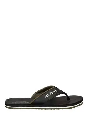 Tommy Hilfiger Logo-strap Flip Flops - Black
