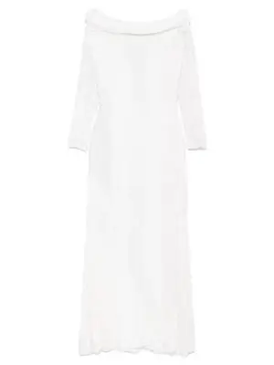 Charo Ruiz Ibiza Off-shoulder Embroidered Dress - White