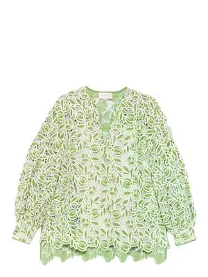 Luisa Spagnoli Crochet Blouse - Green