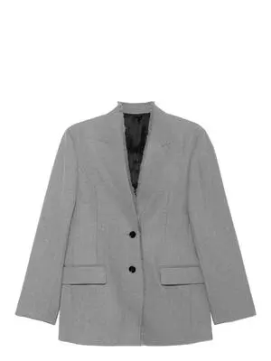 TOTEME Wool Single-breasted Blazer - Grey