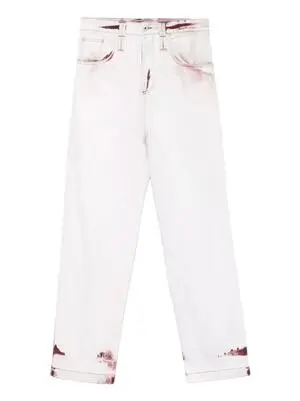 FEDERICO CINA Bleached-effect Trousers - Pink