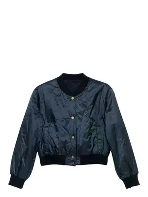 Max Mara Cropped Bomber Jacket - Blue