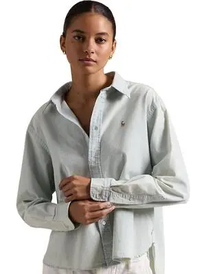 Ralph Lauren Cropped Boxy Shirt - Chambray