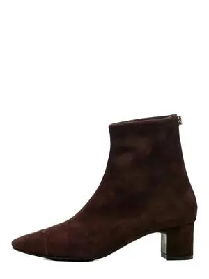 POCHE PARIS Suede Ankle Boots - Brown