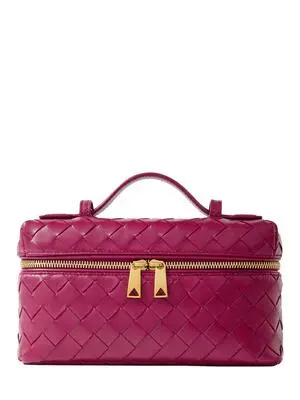 Bottega Veneta Vanity Mini Intrecciato Leather Tote - Pink