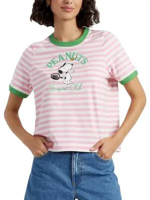 Chinti & Parker Cotton Peanuts Racquet Club T-shirt - Pink