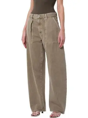 AGOLDE Sefton Pleated Barrel Jeans - Cholla