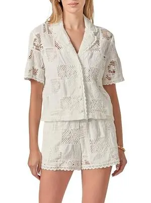 English Factory Embroidered Shirt - White