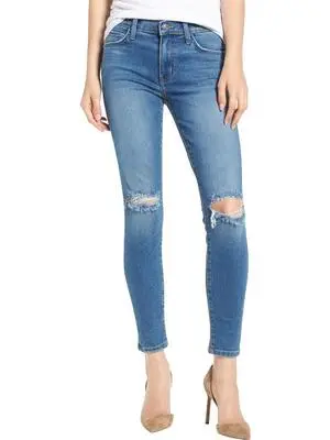 CURRENT/ELLIOTT The Stiletto Ripped Skinny Jeans