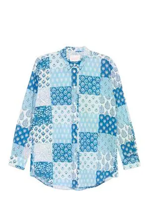 MC2 SAINT BARTH Brigitte Floral Print Shirt - Blue