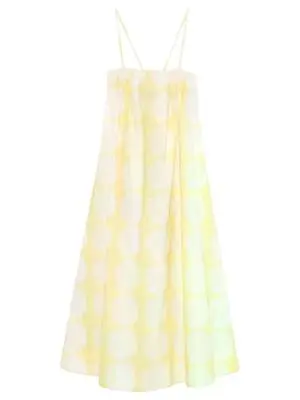 Asceno Heather Printed Dress - Yellow