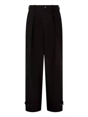 STUDIO TOMBOY Pleat-detailed Cargo Trousers - Black