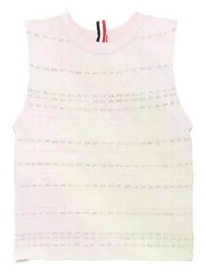Thom Browne Seersucker Cotton Vest - Pink