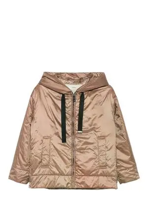 Max Mara Zip-Up Bomber Jacket Brown