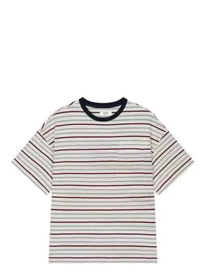 STUDIO TOMBOY Striped Pocket T-shirt - White