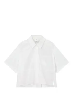 STUDIO TOMBOY Short-sleeve Cropped Shirt - White