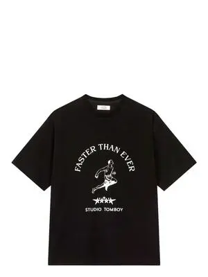 STUDIO TOMBOY Graphic-print T-shirt - Black