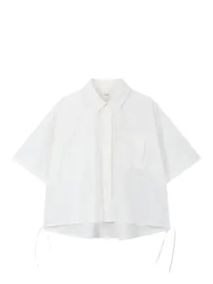 STUDIO TOMBOY Short-sleeve Cropped Shirt - White