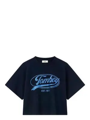 STUDIO TOMBOY Graphic-logo Cropped T-shirt - Black