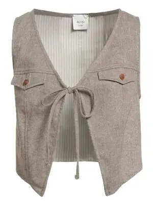 ALYSI Tailored Vest - Beige