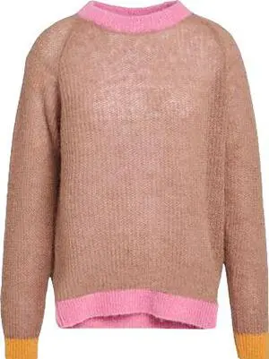MANILA GRACE Multicolor Mohair Wool And Alpaca Wool Blend Sweater - Sand