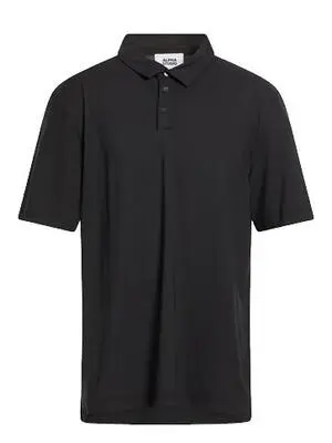 Alpha Studio Polo Shirt Military Size Cotton, Elastane - Black