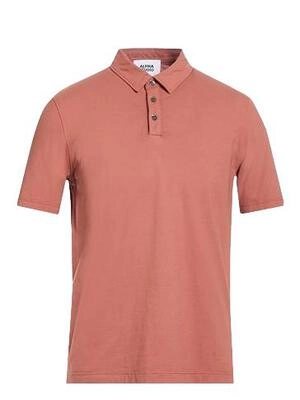 Alpha Studio Polo Shirt Size Cotton, Elastane - Brown
