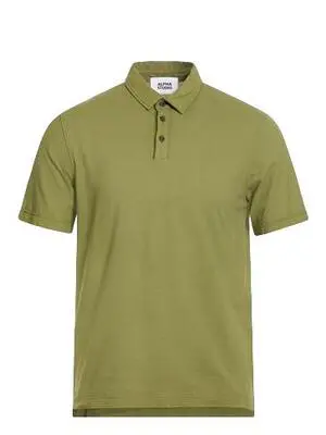 Alpha Studio Polo Shirt Military Size Cotton, Elastane - Green