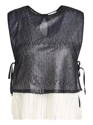 ALYSI Sleeveless Sequined Top - Black