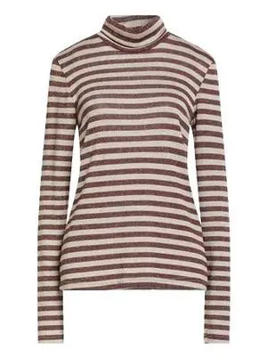 SHIRTAPORTER Striped Turtleneck T-shirt - Red