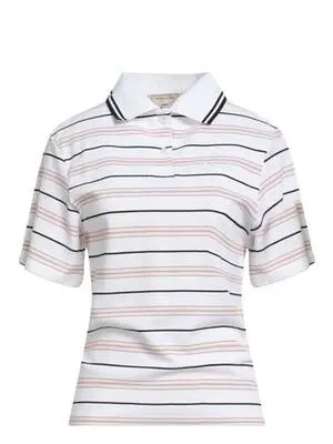 Maison Kitsuné Striped Piqué Polo Shirt - Pink
