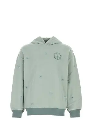 Emporio Armani Logo Organic Cotton Hoodie - Clear Blue