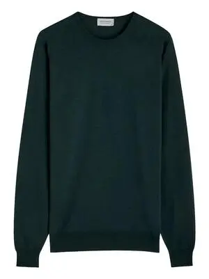 John Smedley Lundy Wool Jumper Dark Green