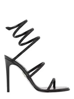 Rene Caovilla 110mm Cleo Embellished Sandals - Black