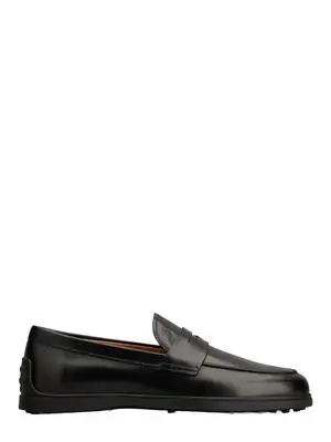 TOD'S Leather Loafers Black